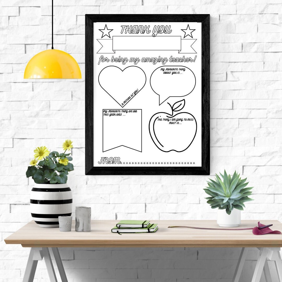 Printable Teacher Appreciation Gift End of Year Thank You - Etsy