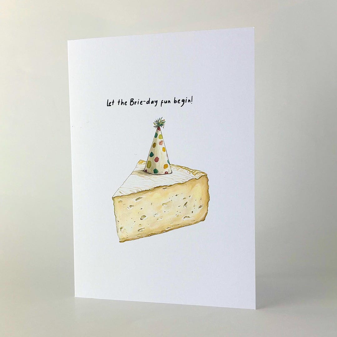 Funny Brie Birthday Card | Brie Birthday! | Brie Card | Cute Funny ...