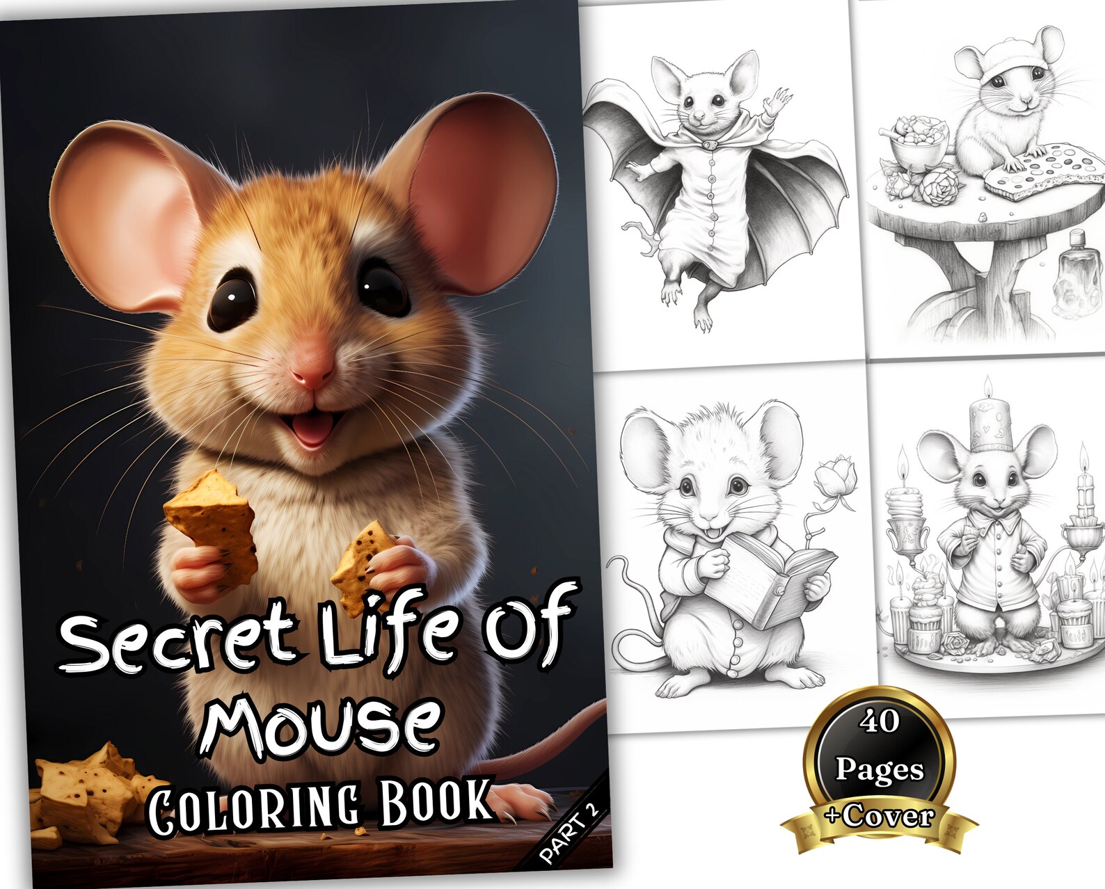 40 Secret Life of a Mouse Part 2 Coloring Book Coloring Pages Adults ...