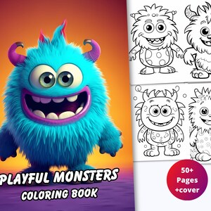 Happy Monsters Coloring Pages 50 Unique Happy, Lovable, Friendly ...