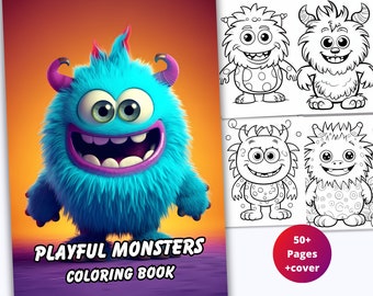 Happy Monsters Coloring Pages 50 Unique Happy, Lovable, Friendly ...