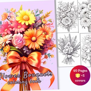 40 Beautiful Flower Bouquet Coloring Book Page, Lovely Collection ...