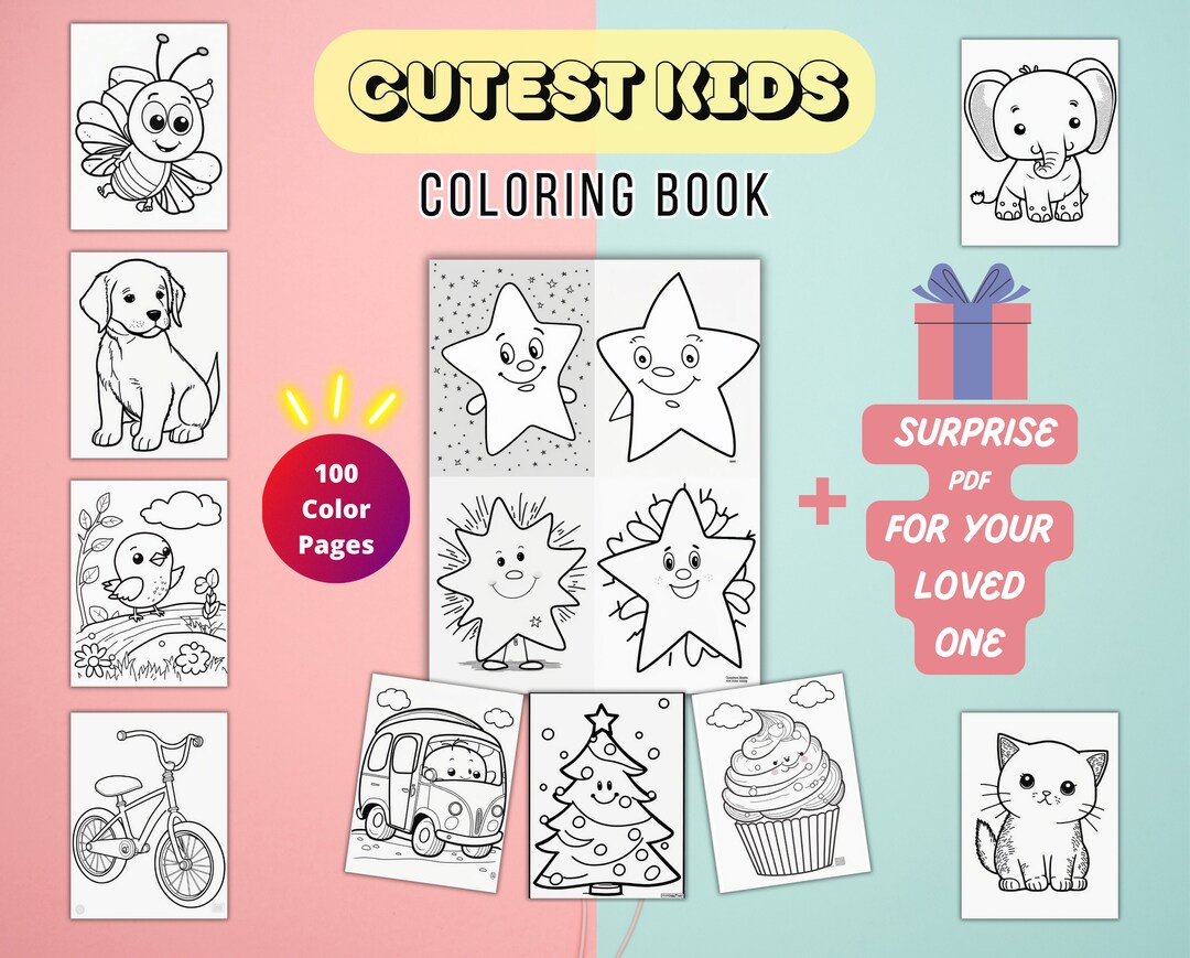 Coloring Pages for Kids, 100 Printable Coloring Pages for Kids, Kids ...