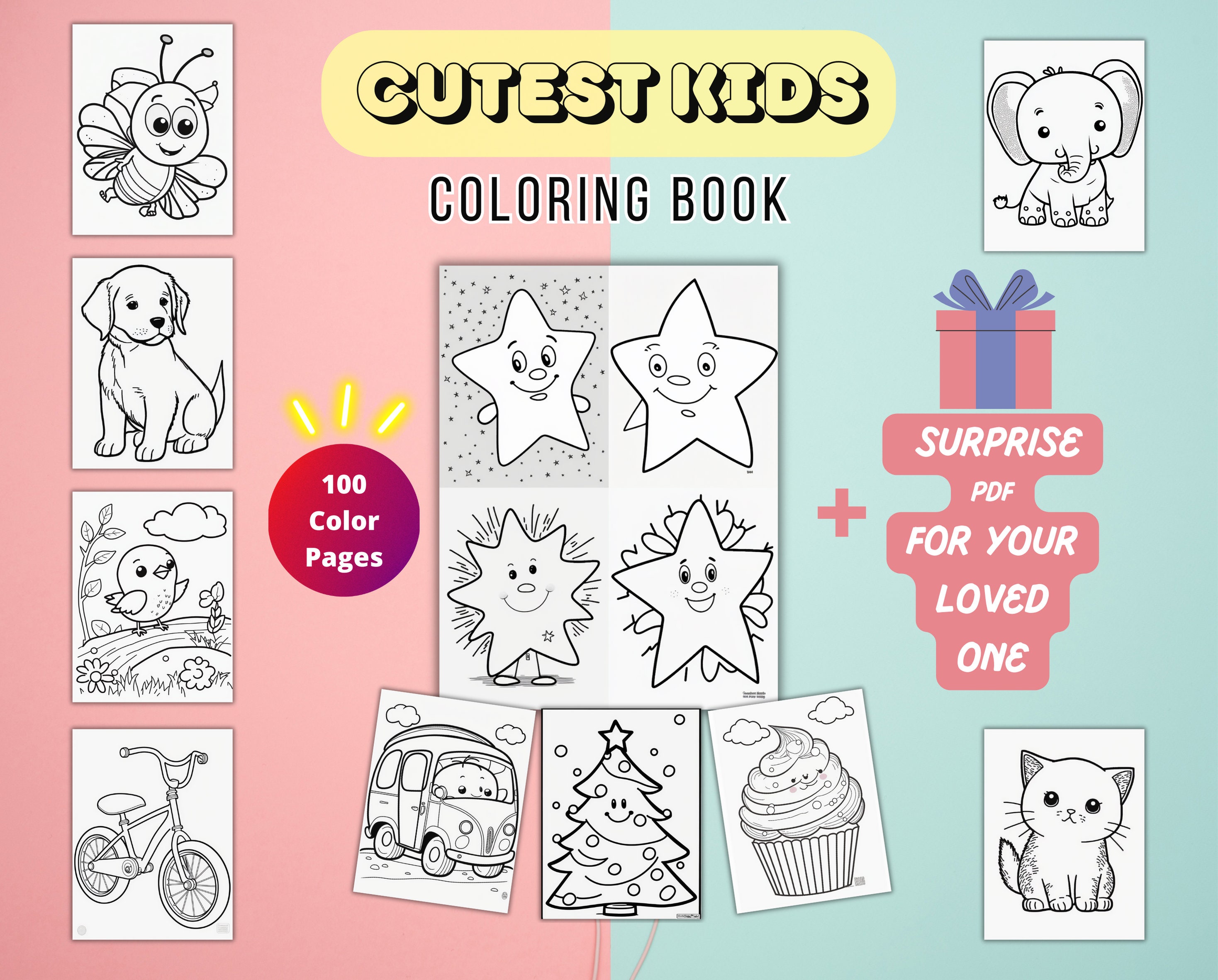 Coloring Pages for Kids 100 Printable Coloring Pages for - Etsy