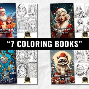 400 Printable Christmas Coloring Pages Mega Bundle, 7 Christmas ...