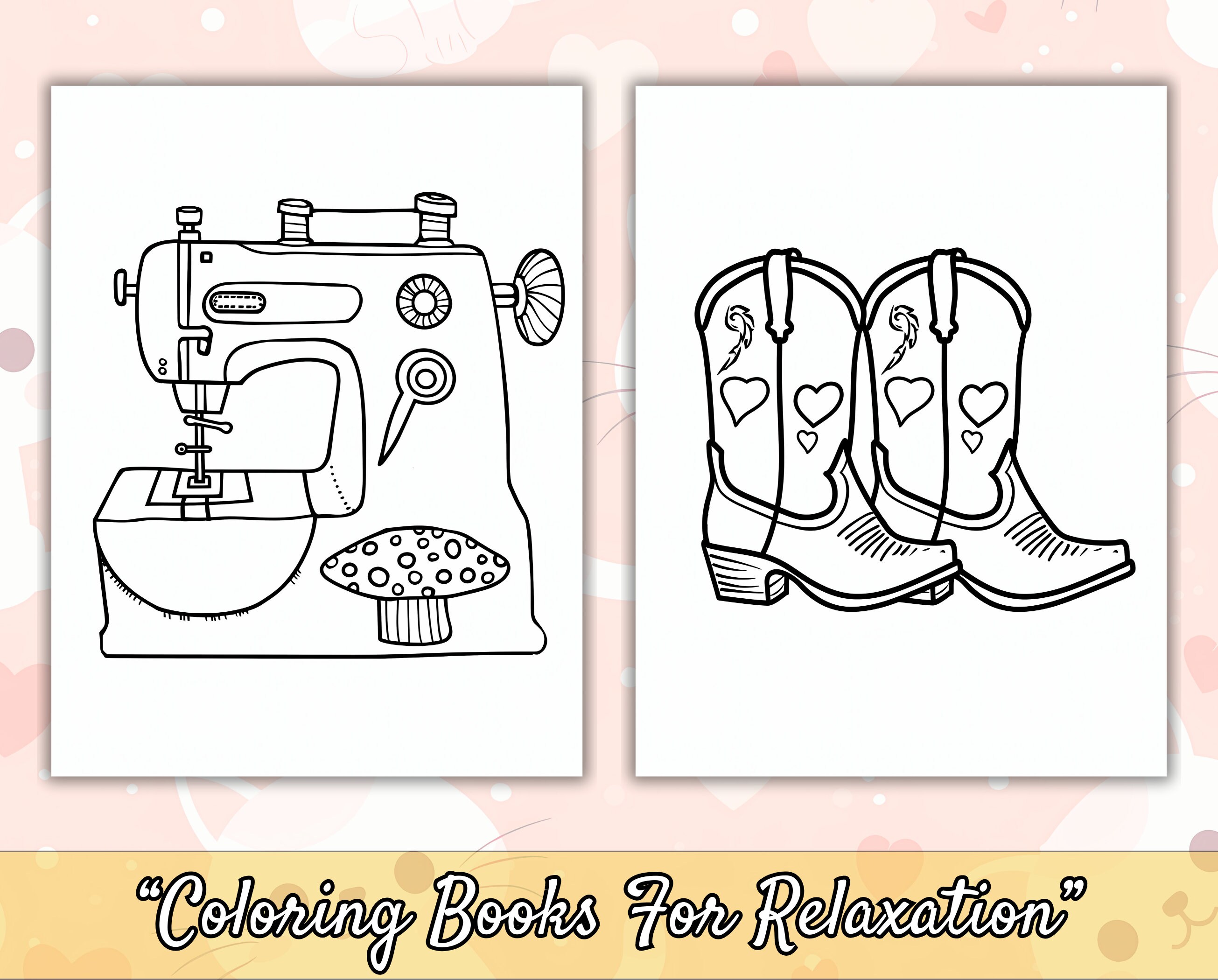 Cute & Groovy 8 Coloring Pages VOL 3: Lovely Things Coloring Book, Cute ...