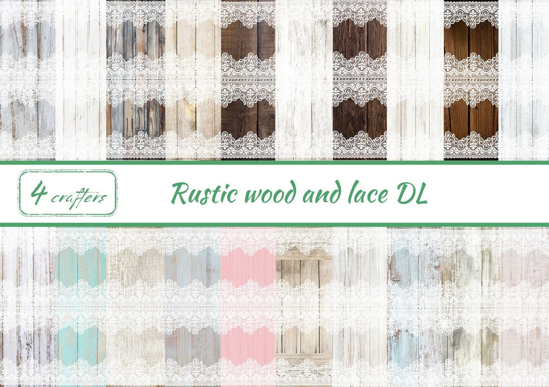 Rustic Wood and Lace DL - Etsy