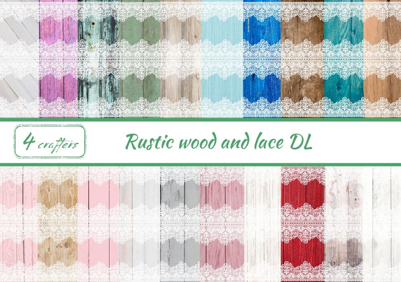 Rustic Wood and Lace DL - Etsy