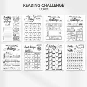 Reading Journal Bundle, Printable Reading Planner Insert, Book Trackers ...