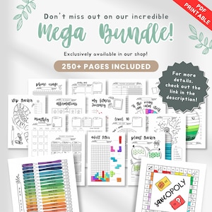 12 Month Cover Pages, 12 Month Title Insert, Editable Monthly Journal ...