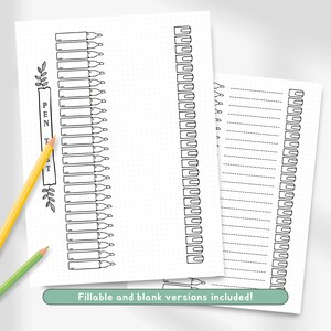 Printable Pen Test Page, Pen Tracker, Premade Journal Page, Marker Log ...