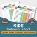 Editable Behavior Chart for Kids Behavior Management Tracker - Etsy