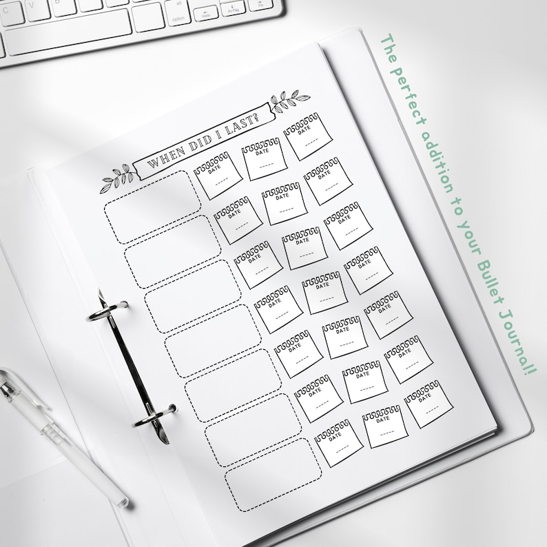 Printable When Did I Last Tracker, Task Reminder, Recurring Task ...