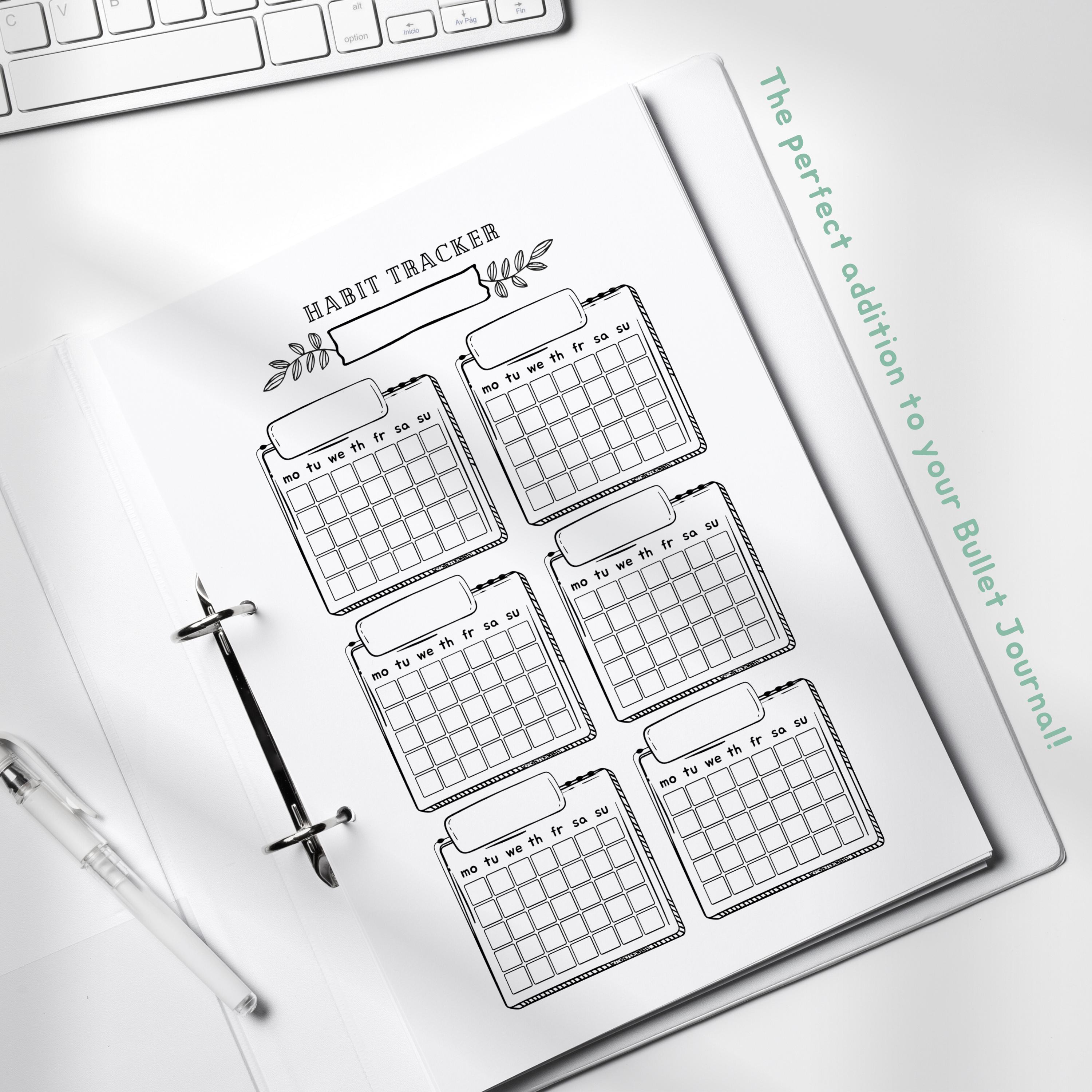 Editable Monthly Habit Tracker, Daily Routine Tracker, 30 Days Habit ...