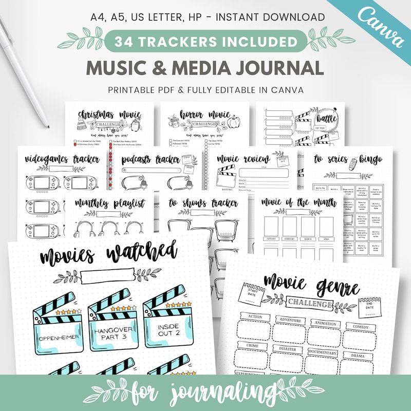 Movie Tv Game Tracker - Etsy