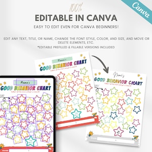Editable Reward Chart for Kids and Toddlers, Coloring Reward Chart With ...