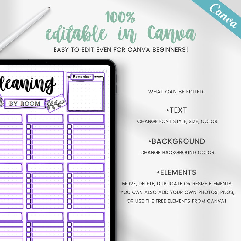 Printable Room by Room ADHD Cleaning Checklist, House Cleaning to Do ...