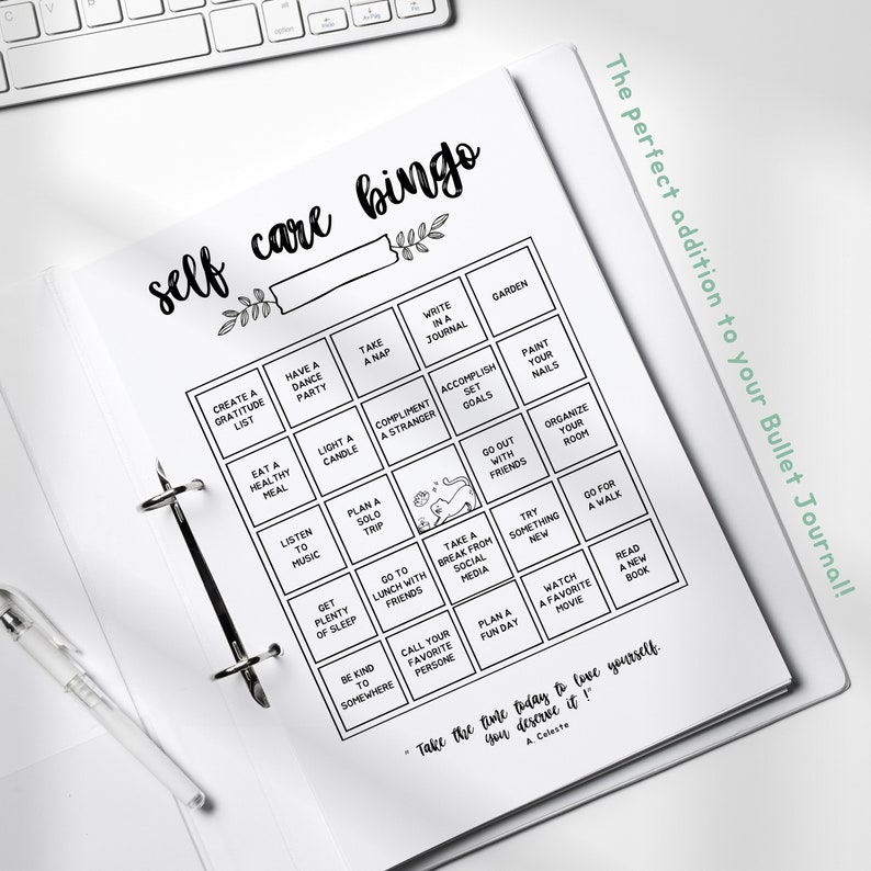 Printable Self Care Bingo Card Game, Mental Health Bingo, Self Care ...
