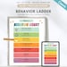 Editable Kids Behavior Chart, Printable Children Behavior Ladder ...