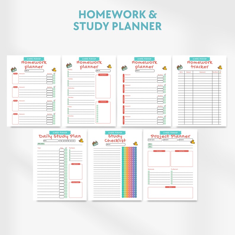 Printable Editable 2026 - 2027 School Planner, School Checklist, School ...