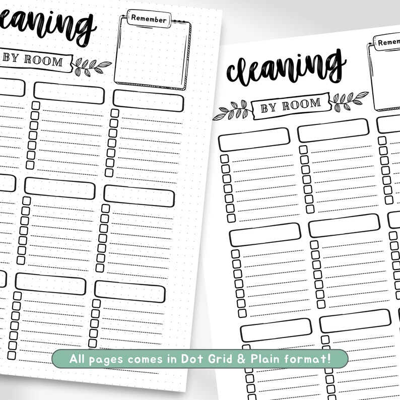 Printable Room by Room ADHD Cleaning Checklist, House Cleaning to Do ...