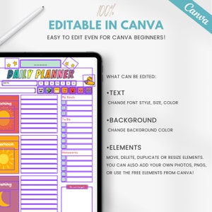 Editable Kids Daily Planner, Children Daily to Do List, Kids Daily ...