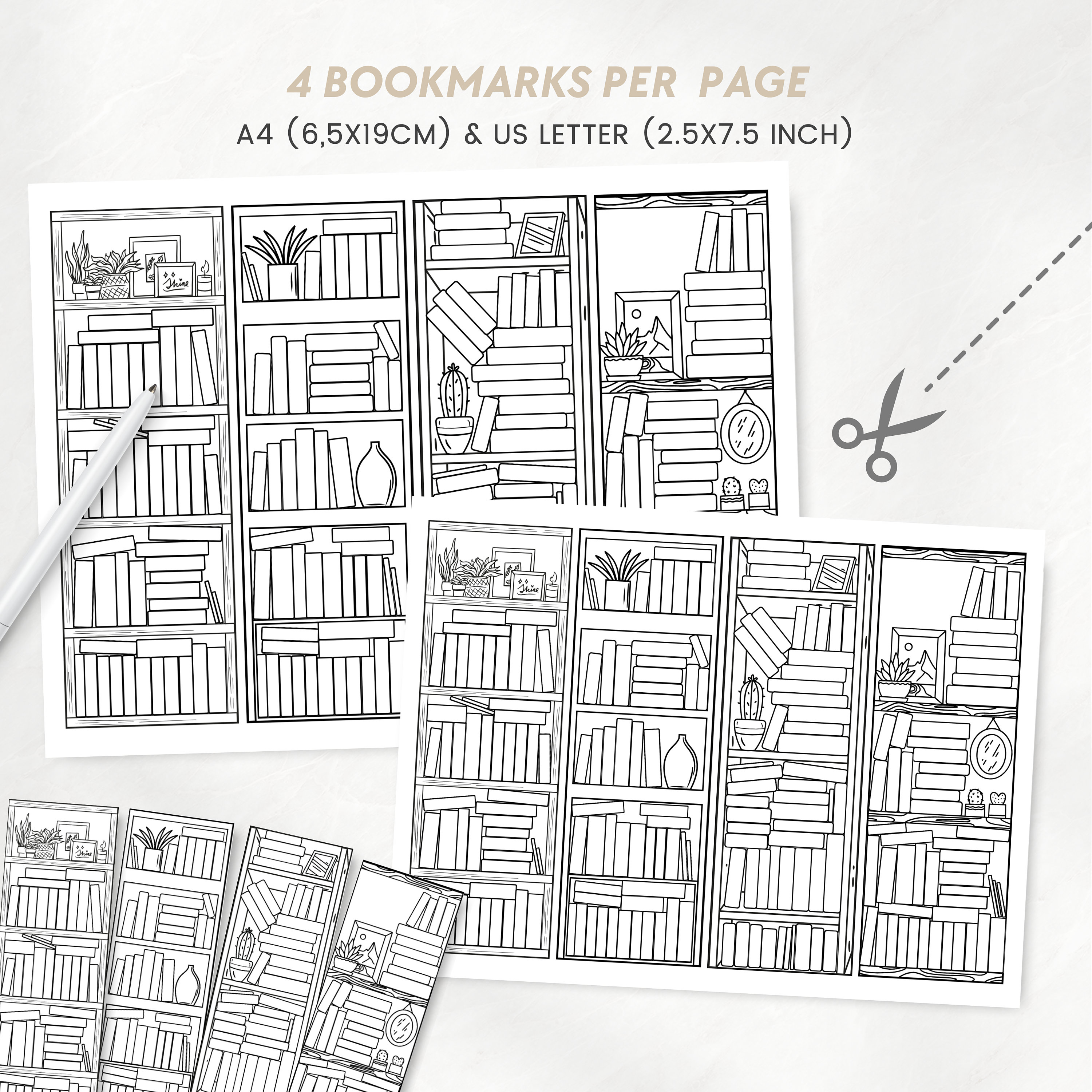 Printable 50 Books Tracker Bookshelf Bookmark, Editable Reading Tracker ...