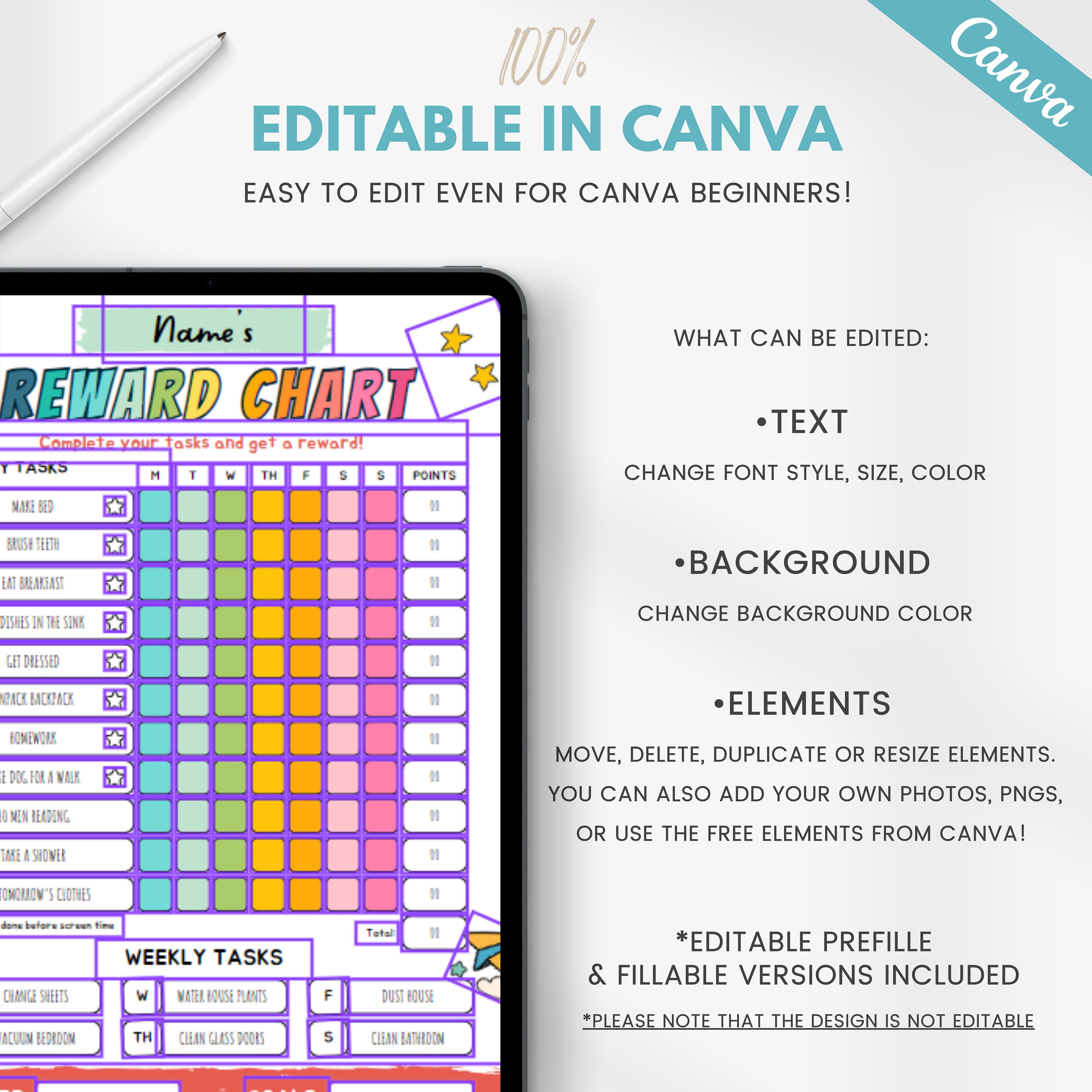 Editable Reward Bucks & Reward Chart for Kids, Printable Reward Coupons ...