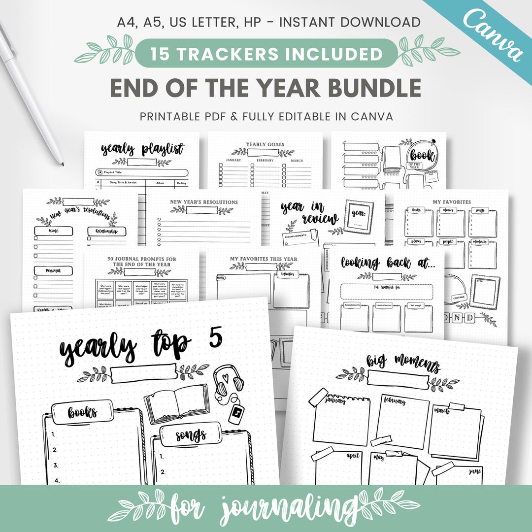 End of the Year Review Bundle, End of the Year Reflection, Year End ...