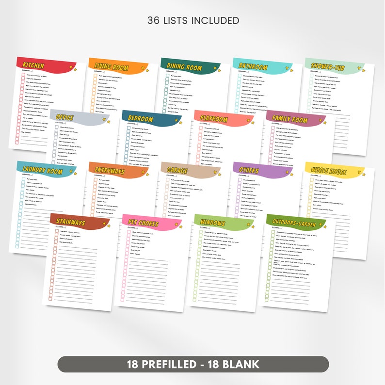 Editable Kids Cleaning Checklist, Room by Room Cleaning Cards ...