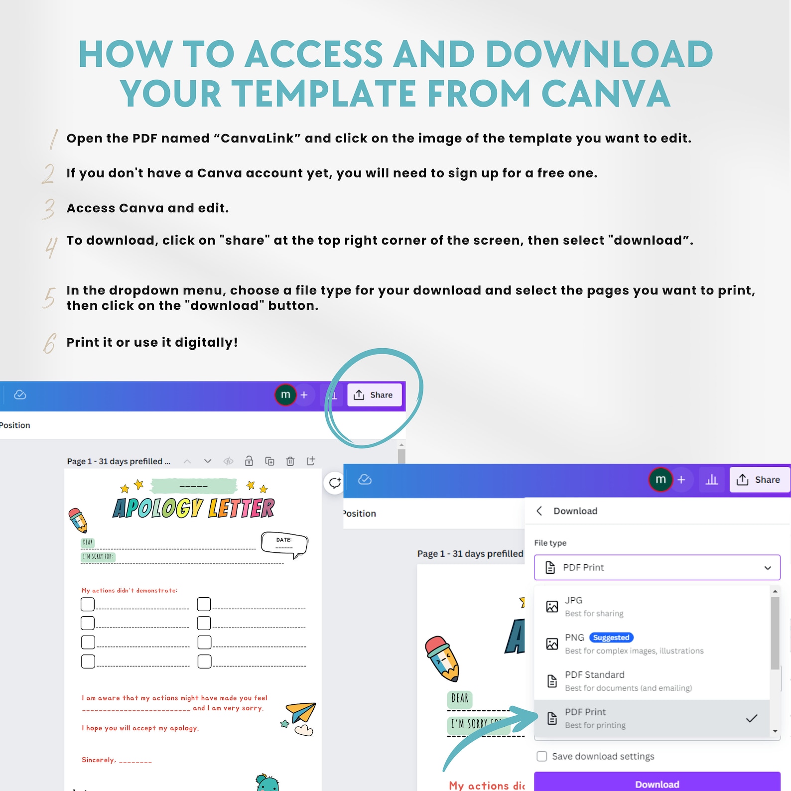 Editable Kids Apology Letter, I'm Sorry Letter, Apology for Bad ...