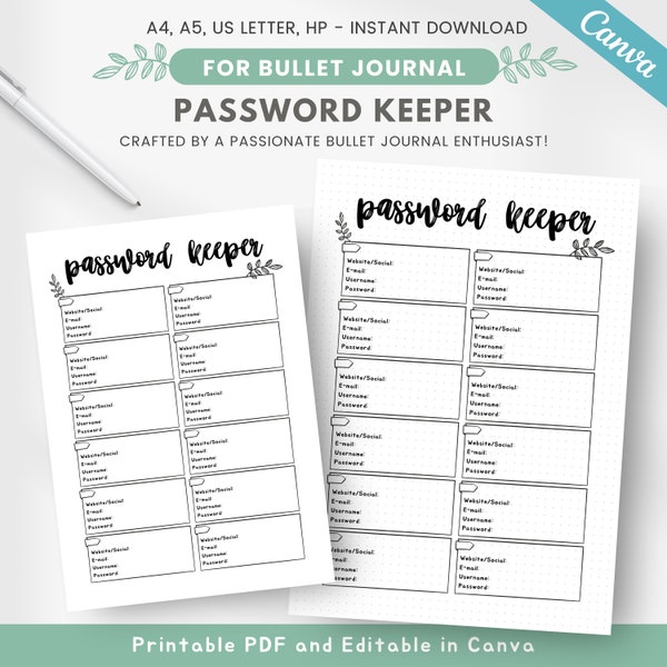 Password Journal - Etsy