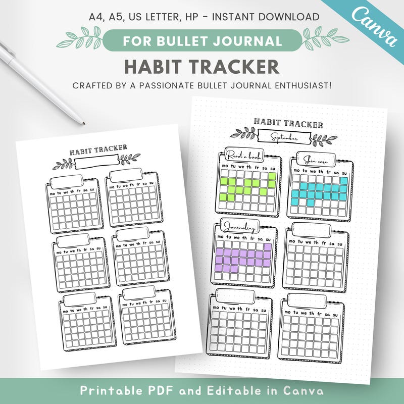 30days Habits Tracker - Etsy