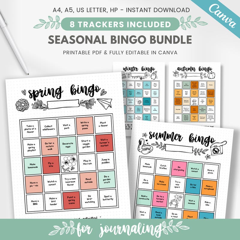 Spring Bingo Template - Etsy
