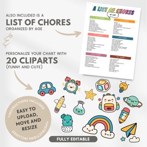 Editable Kids Daily Routine, Printable Daily Checklist for Children ...