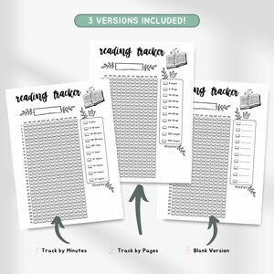 Printable Reading Tracker, Daily Reading Habit Tracker, Yearly Reading ...