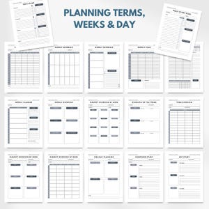 Homeschool Planner 2025 - 2026, FULLY EDITABLE & PRINTABLE Teacher ...