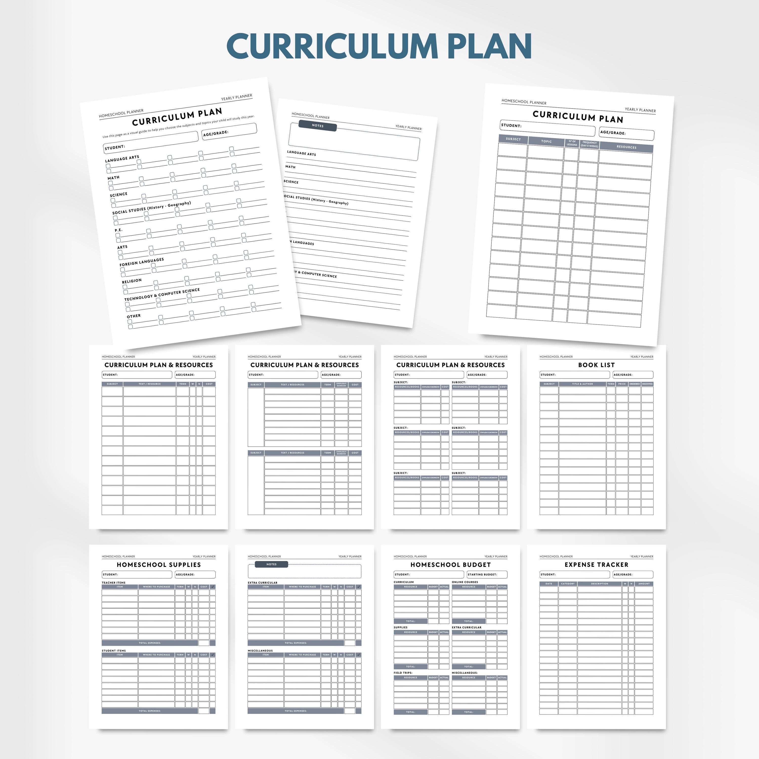 Homeschool Planner 2025 - 2026, FULLY EDITABLE & PRINTABLE Teacher ...
