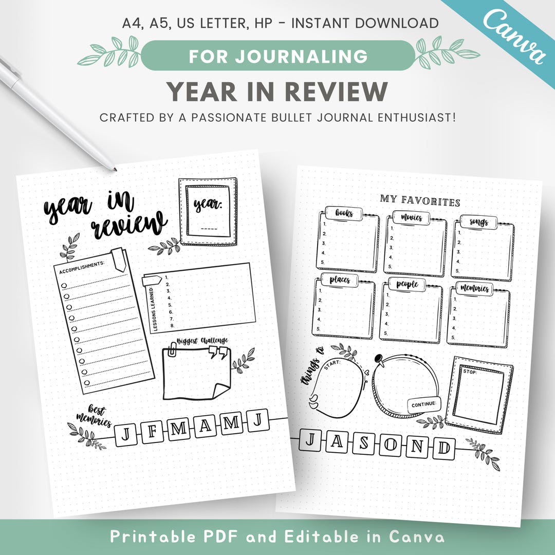 End of the Year Review, End of the Year Reflection Page, My Favorites ...