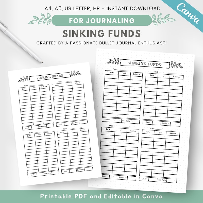 Sinking Fund Page - Etsy UK
