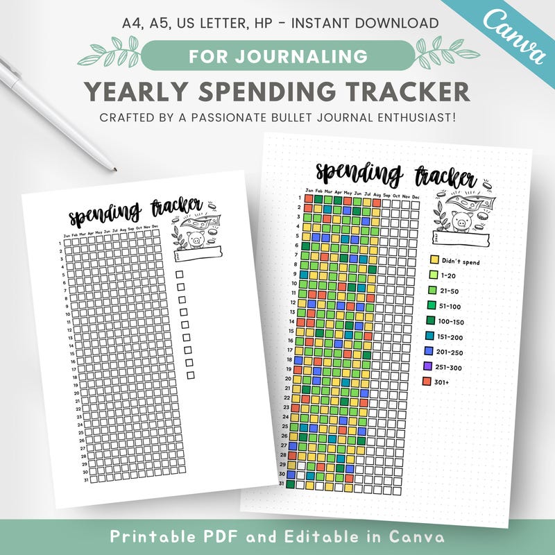 Money Tracker Printable - Etsy