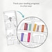 Printable Bookshelf Bookmarks, Editable Reading Tracker, Coloring ...