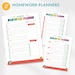 Printable Homework Tracker Bundle, Kids Homework Checklist, Weekly ...