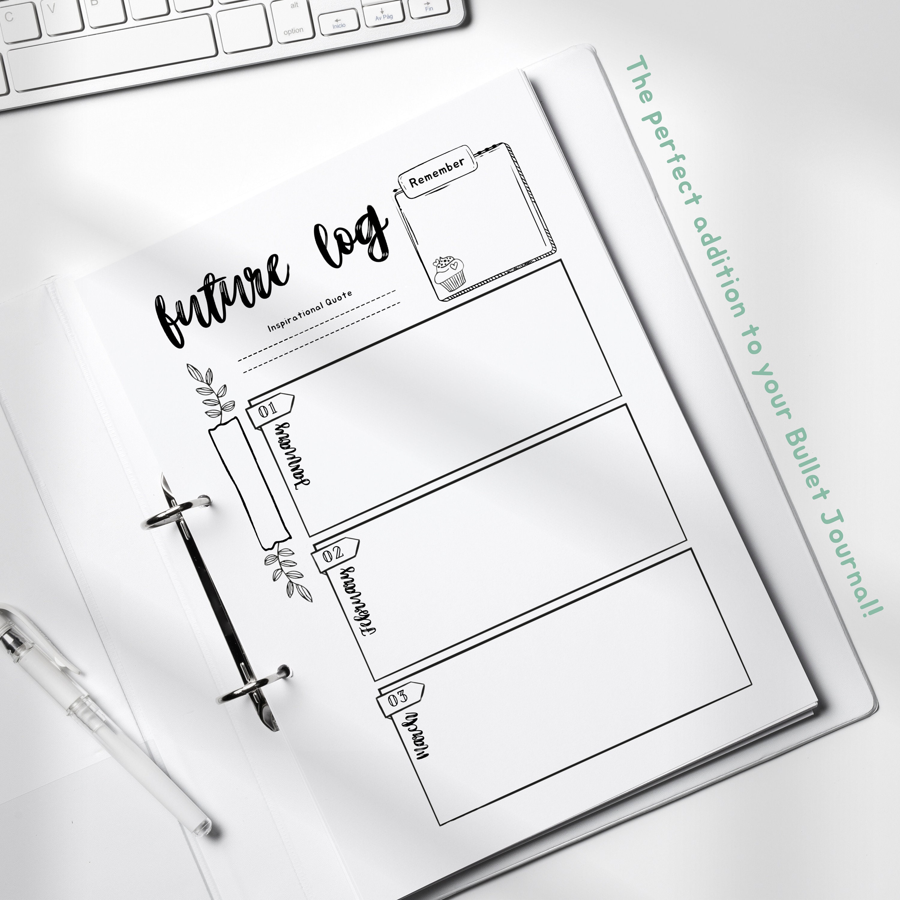 Printable Future Log Spread for Bullet Journal, Annual Overview, Year ...