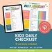 Editable Kids Daily Routine Printable Daily Checklist for - Etsy