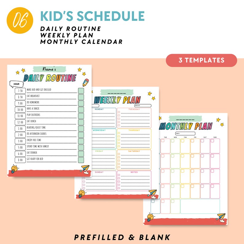 Editable Kids Chore Chart Bundle Kids Checklist Children - Etsy