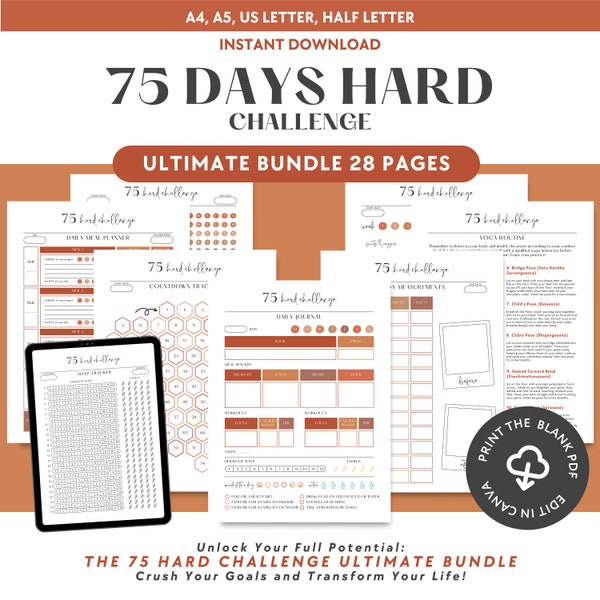 75 Hard Printable - Etsy