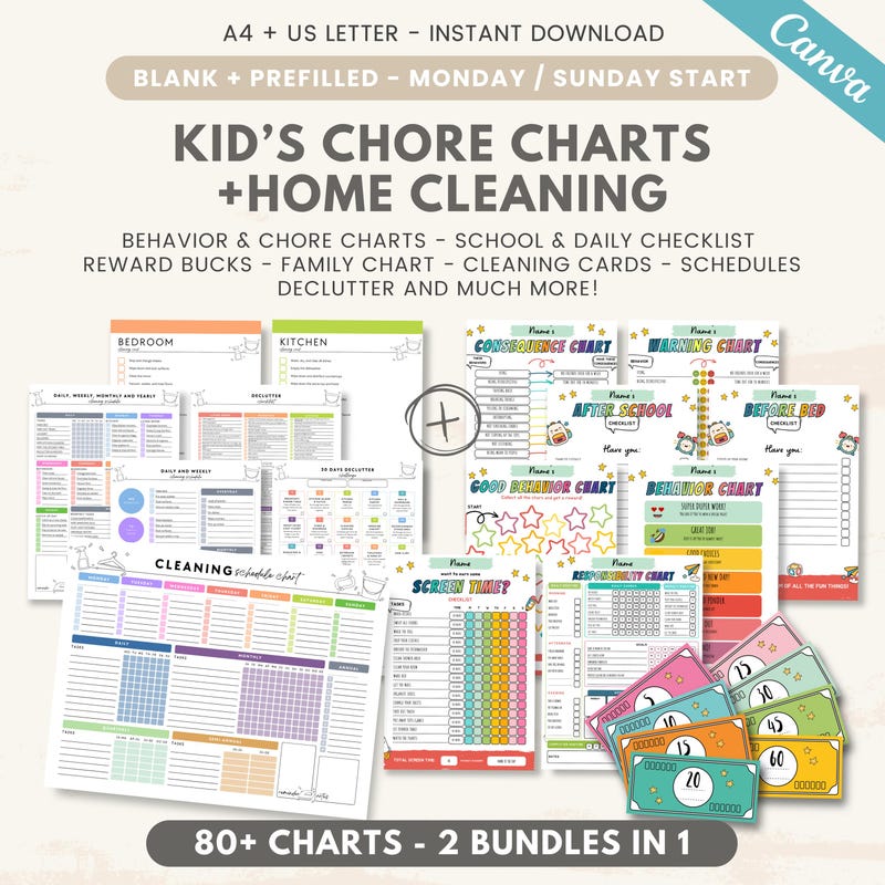 Cleaning Schedule by Time - Etsy