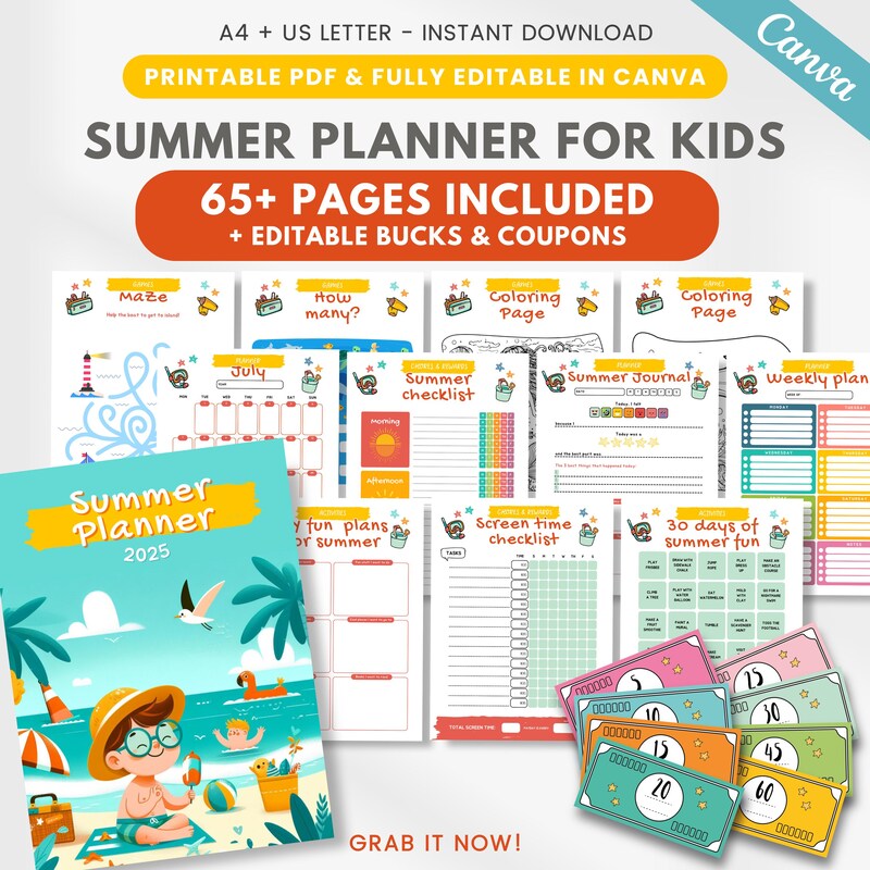 Summer Calendar - Etsy