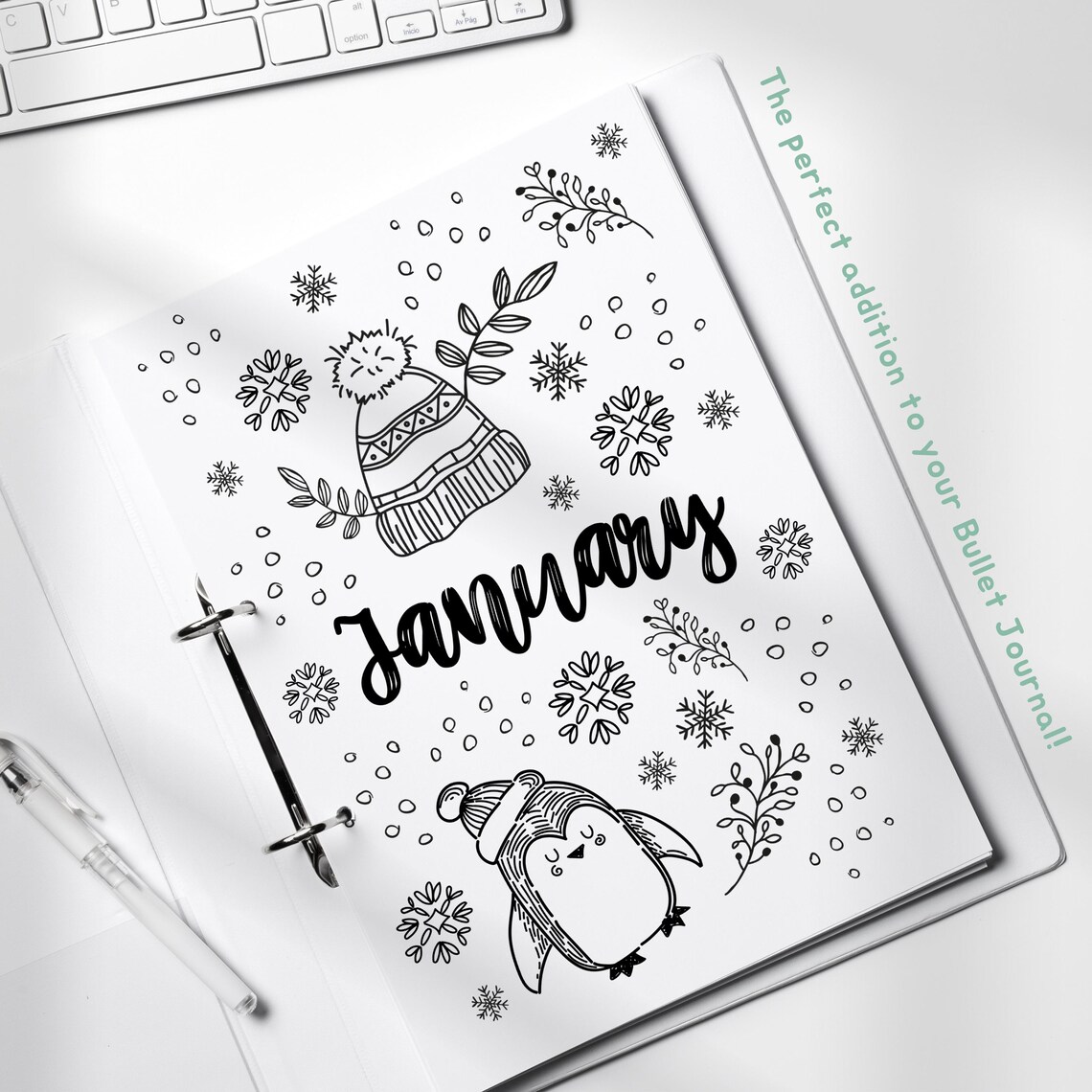 12 Month Cover Pages, 12 Month Title Insert, Editable Monthly Journal ...